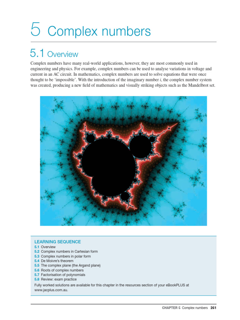 Advanced Math CHAPTER 5 ComplexNumbers | PDF | Complex Number | Angle
