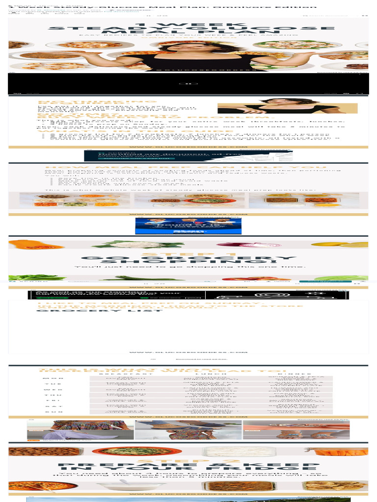 1 Week Steady-Glucose Meal Plan Omnivore Edition PDF Meal Salad 2 | PDF