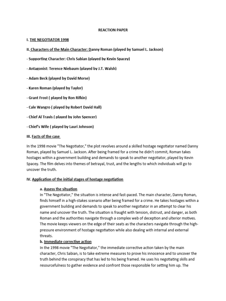 Reaction Paper WPS Office | PDF | Negotiation