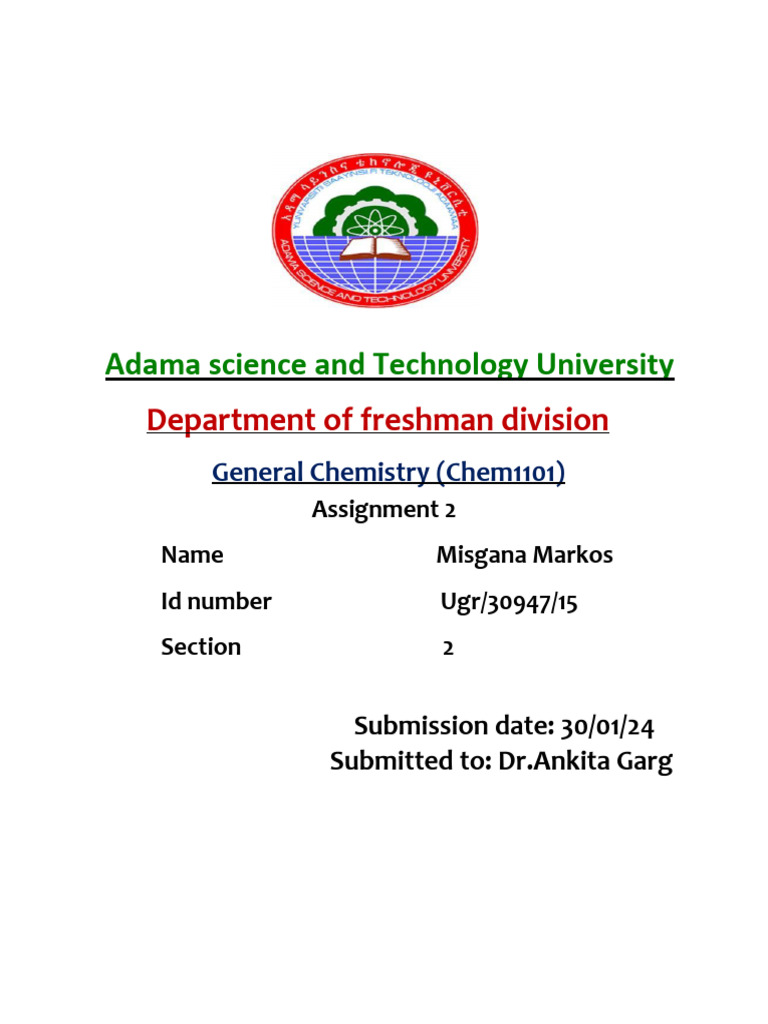 Chem Assignment 2(E) | PDF | Gases | Solubility