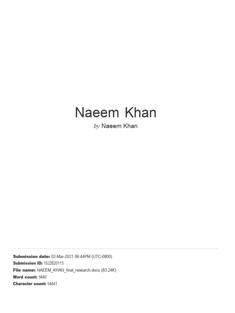 Naeem Khan | PDF | Pakistan
