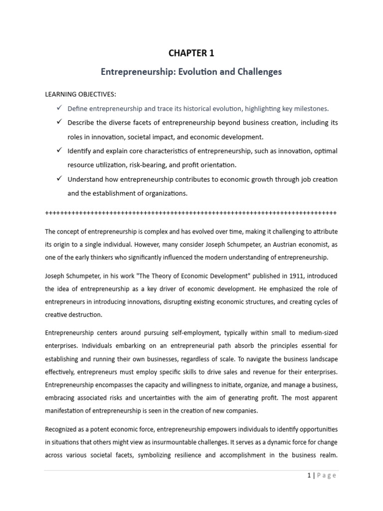 Chapter-1 Entrep | PDF | Entrepreneurship | Infrastructure