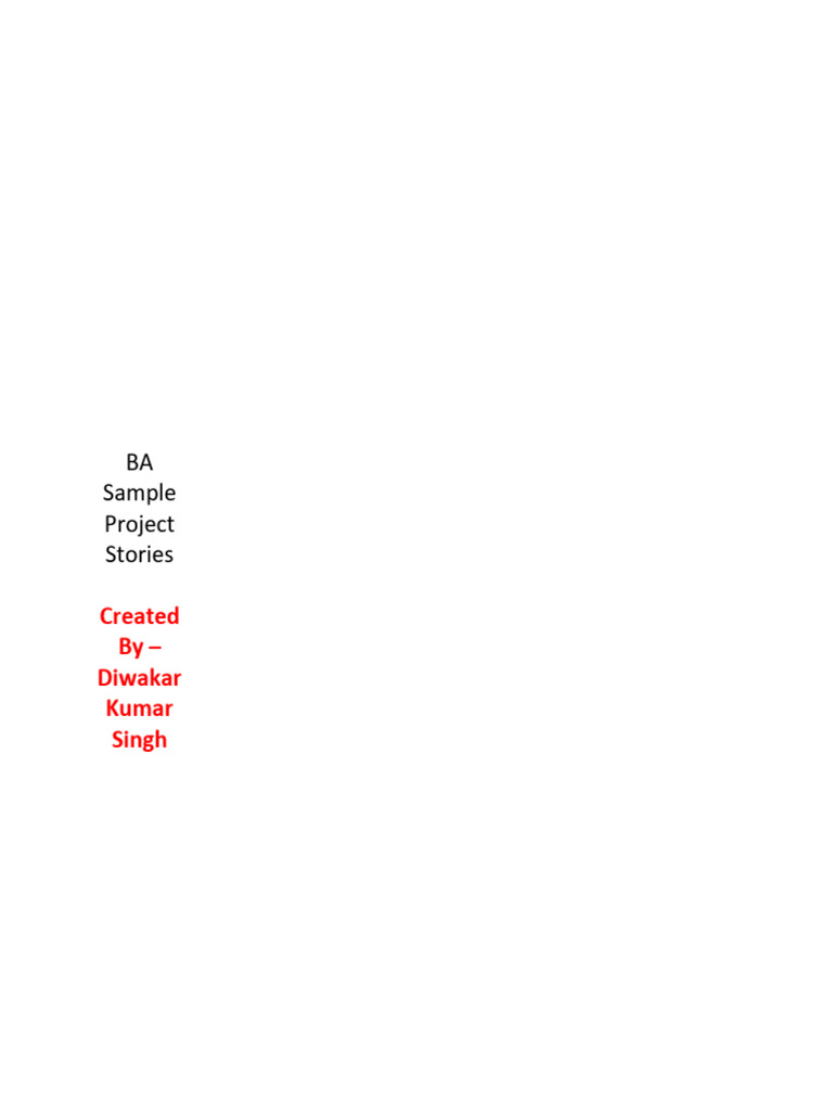 Business Analyst Project Case Studies | PDF | Usability | Information ...