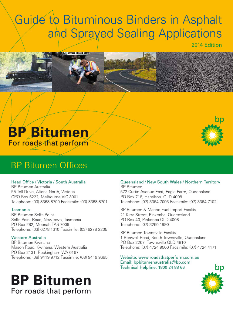 BP Bitumen - Guide To Bituminous Binders in Asphalt and Sprayed Sealing ...