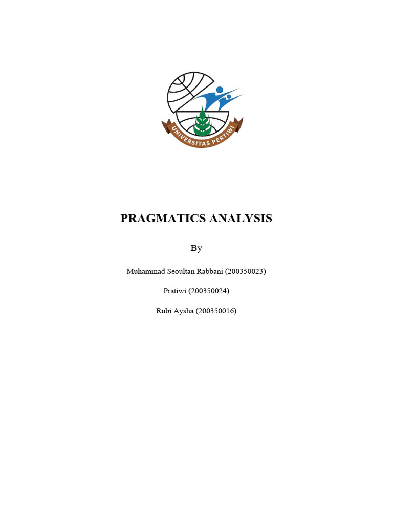 Paper Pragmatic Kelompok 3 | PDF | Data | Analysis