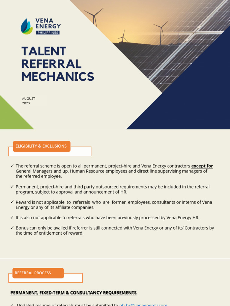 Talent Referral Program Mechanics - 082023 | PDF | Employment | Economies