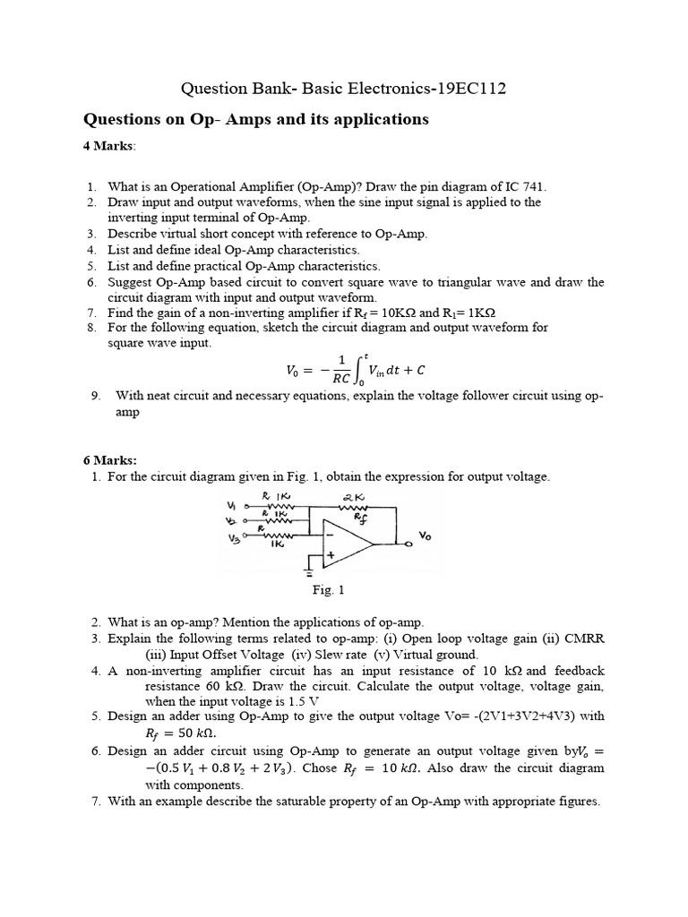 QB-OpAmps Applications | PDF | Operational Amplifier | Amplifier
