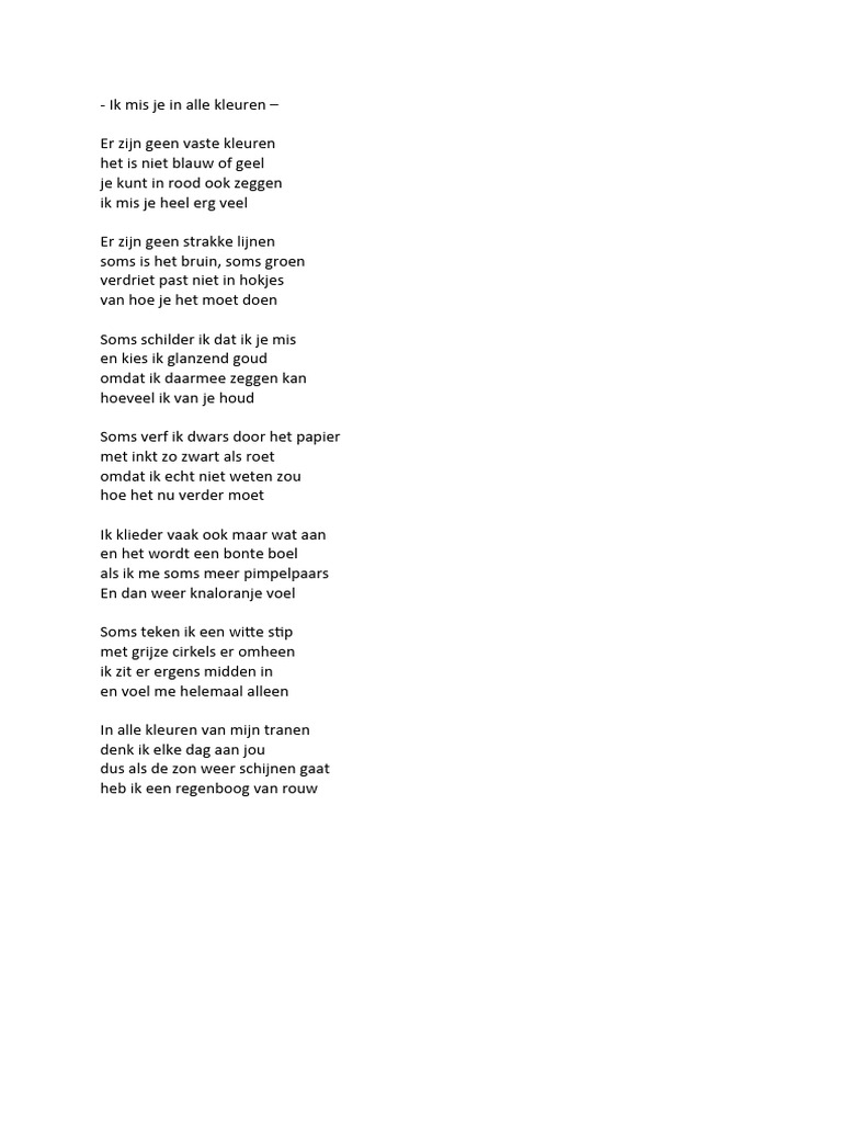 Gedichten - Voorbeelden | PDF