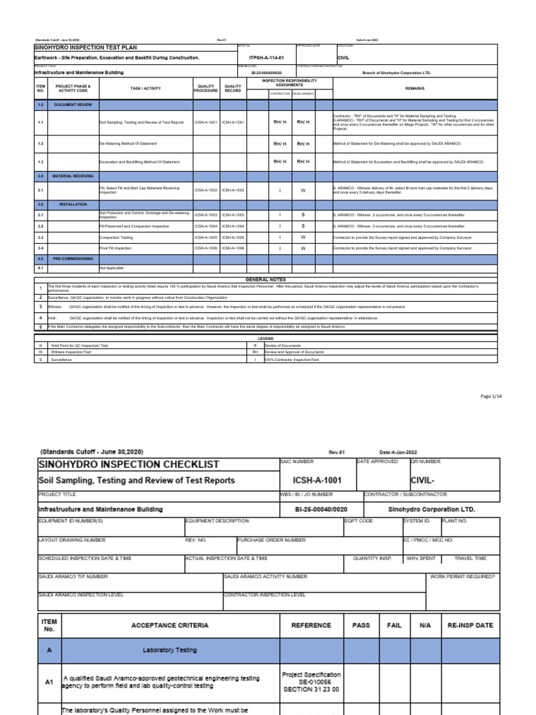 ITPSH A 114 01 Earthwork Rev 01 | PDF | Soil Science | Soil