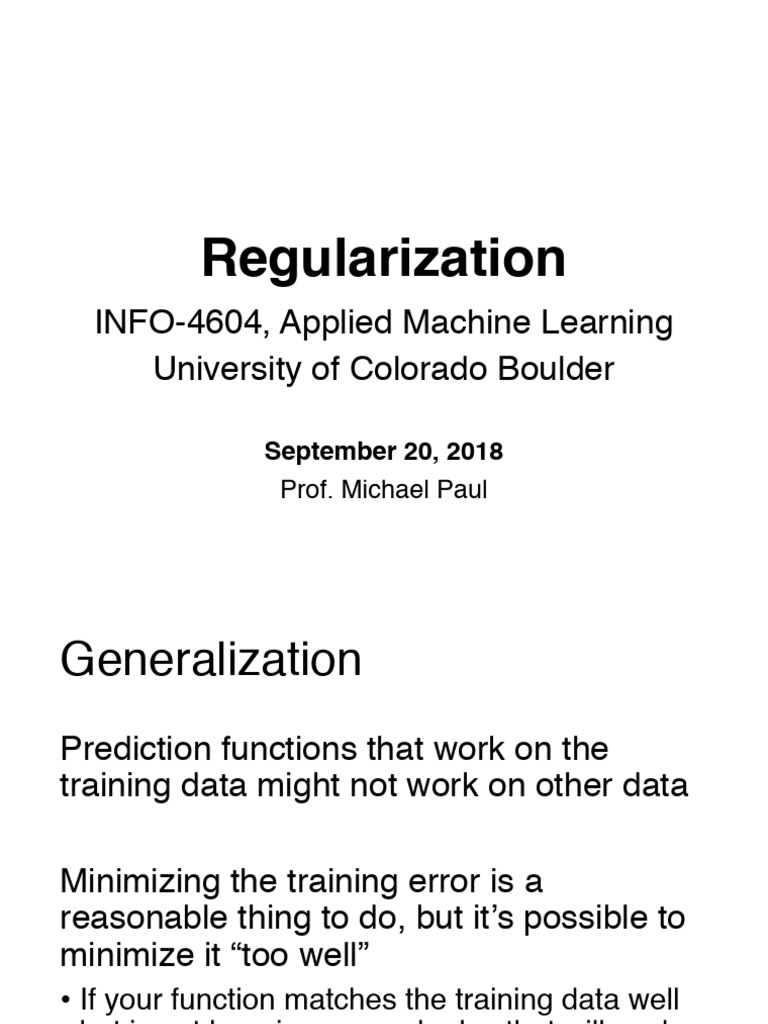 Regularization 1704650055 | PDF | Bias Of An Estimator | Estimator