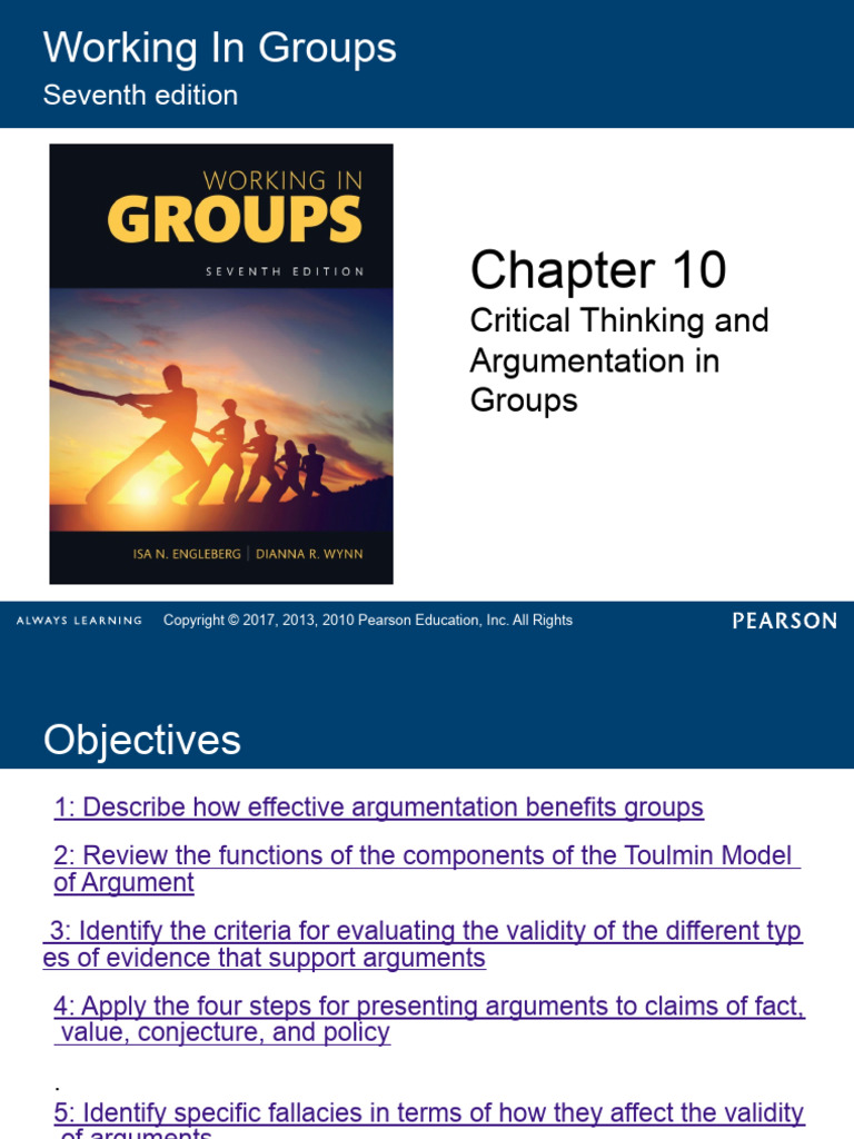 Chapter 10 Critical Thinking And Argumentation In Groups Pdf Argumentation Theory Thought