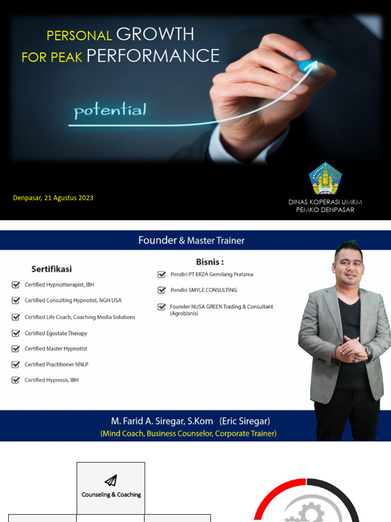 Handout Personal Growth For Peak Performance | PDF