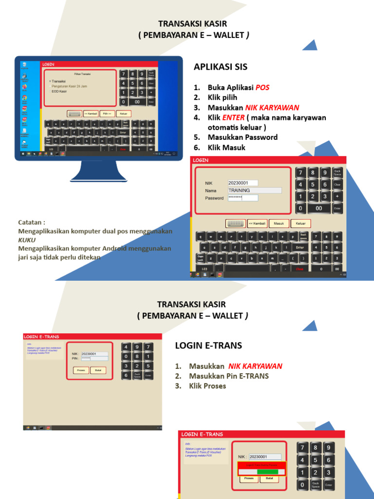 Transaksi Kasir Pembayaran e Wallet | PDF