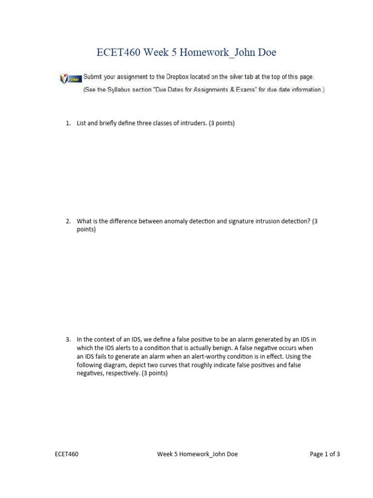 ECET460 W5 Homework John Doe | Download Free PDF | Software | Security