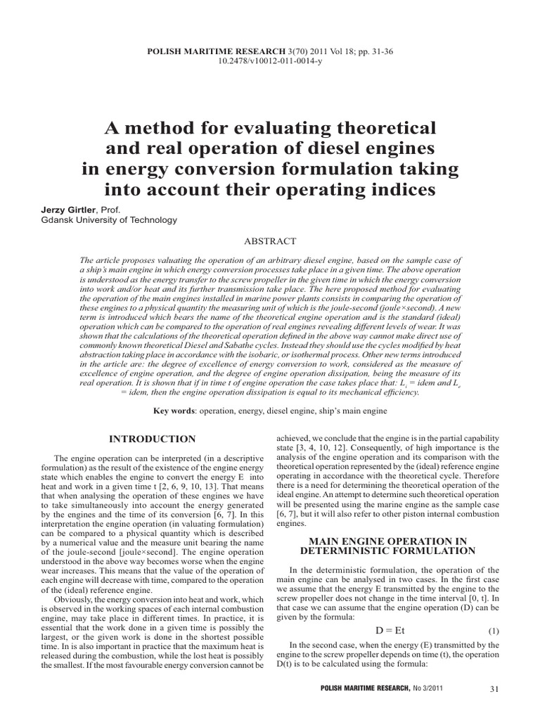 Real Operations Diesel Engines | PDF | Engines | Diesel Engine