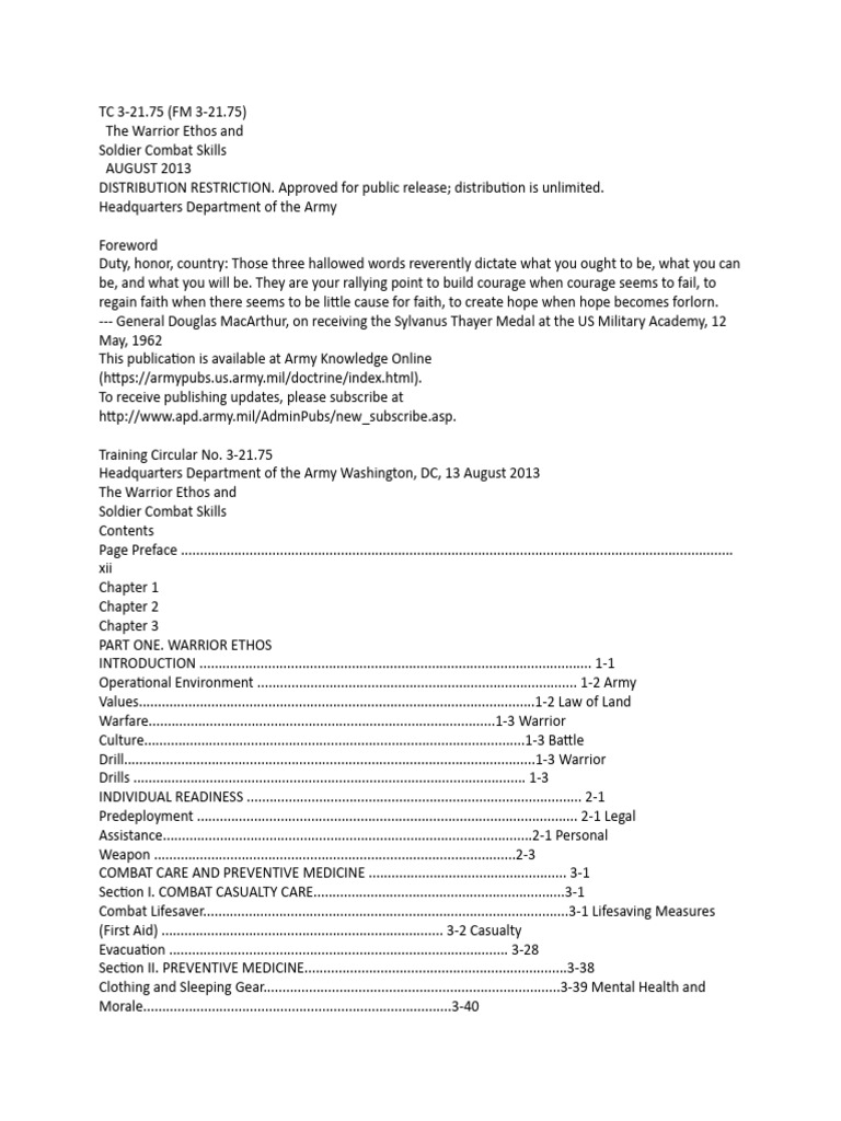 Warrior Ethos and Combat Skills Guide | PDF | Land Mine | Improvised ...