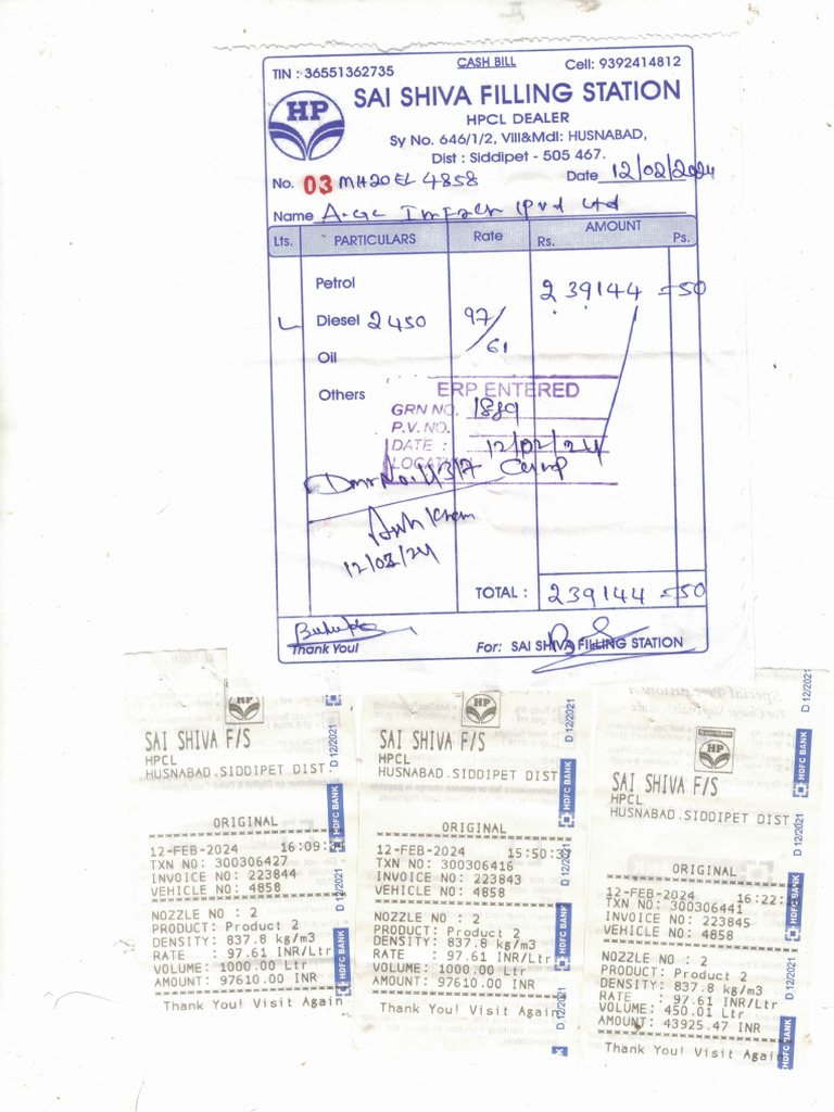 DMR 4317 Sai Shiva Filling Station GRN 1889 | PDF