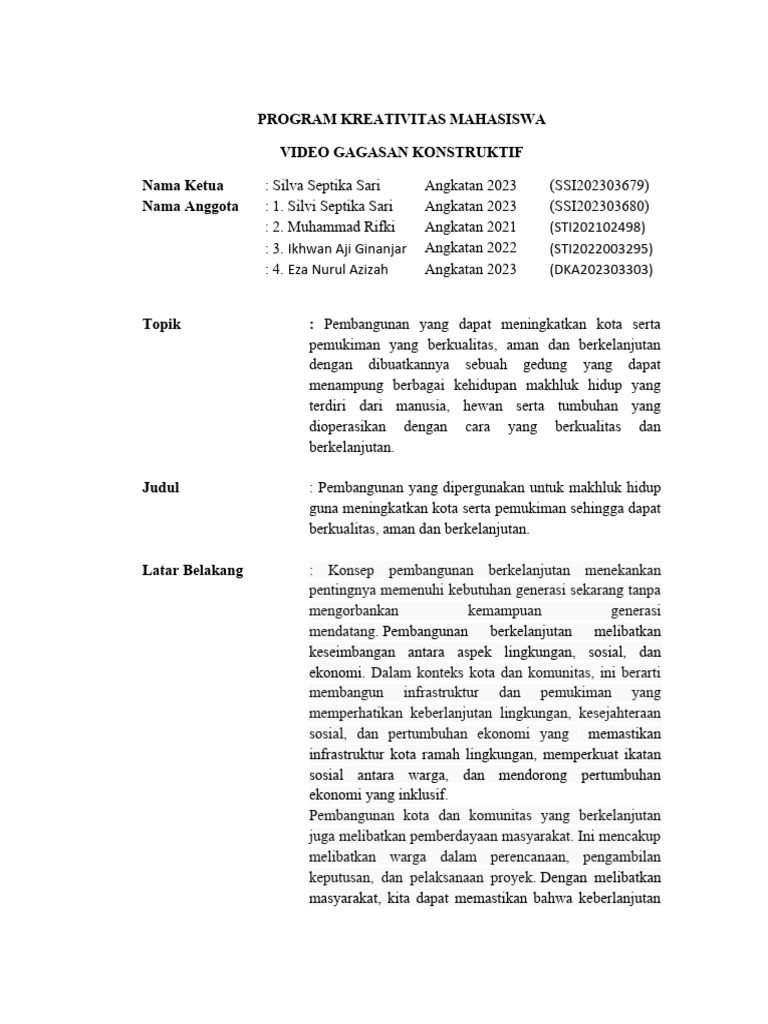 PKM - VGK 2024 STMIK Widya Utama | PDF