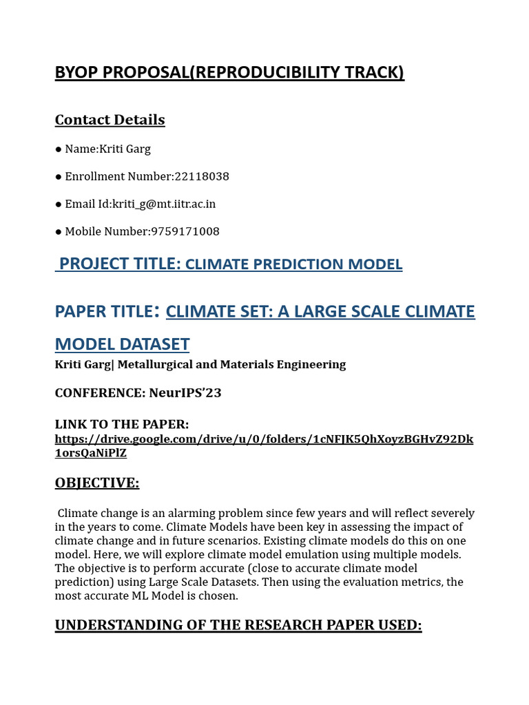 DSG Bring Your Own Project | PDF | Climate | Principal Component Analysis