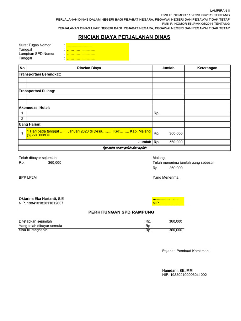 Contoh SPD KKM 2024 | PDF