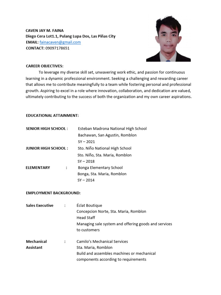 Resume Sample | PDF | Human Communication | Behavior Modification