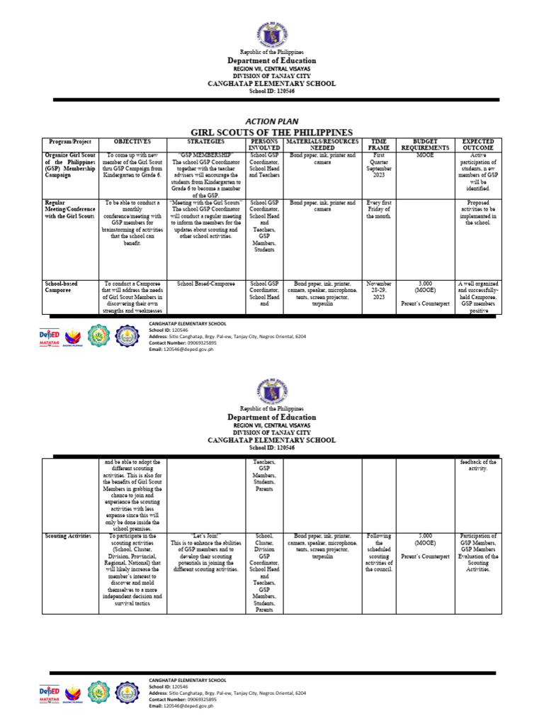 GSP Action Plan | PDF