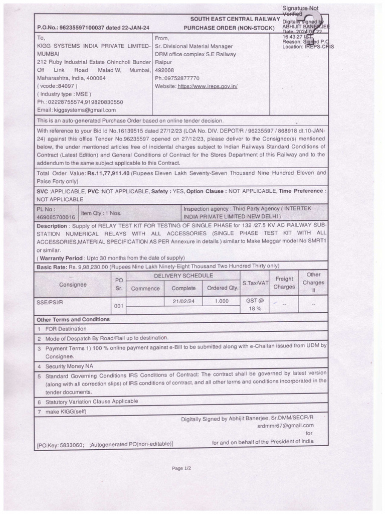 Single Phase Relay Test Kit | PDF