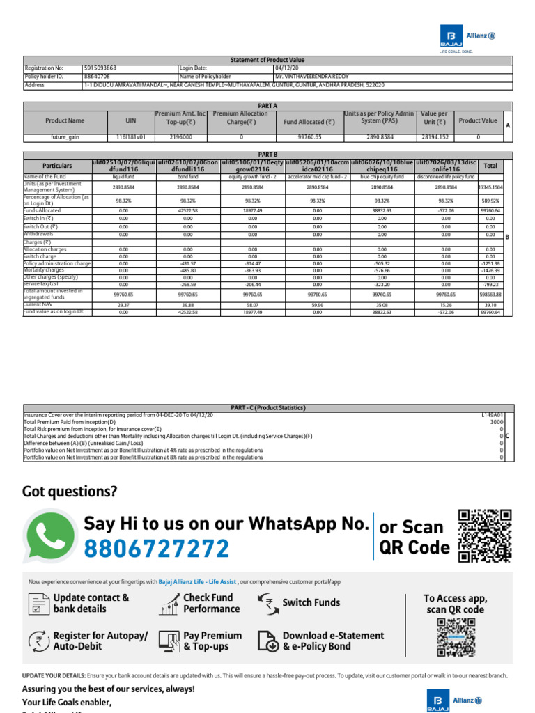 Statement of Product Value | Download Free PDF | Insurance | Business