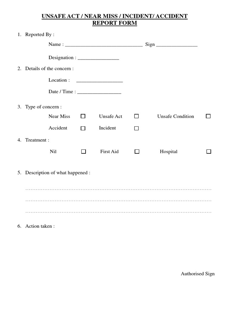Report Form Format | PDF