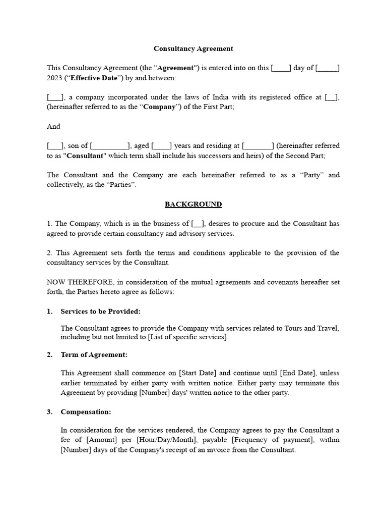 Consultancy Agreement | PDF | Indemnity | Business