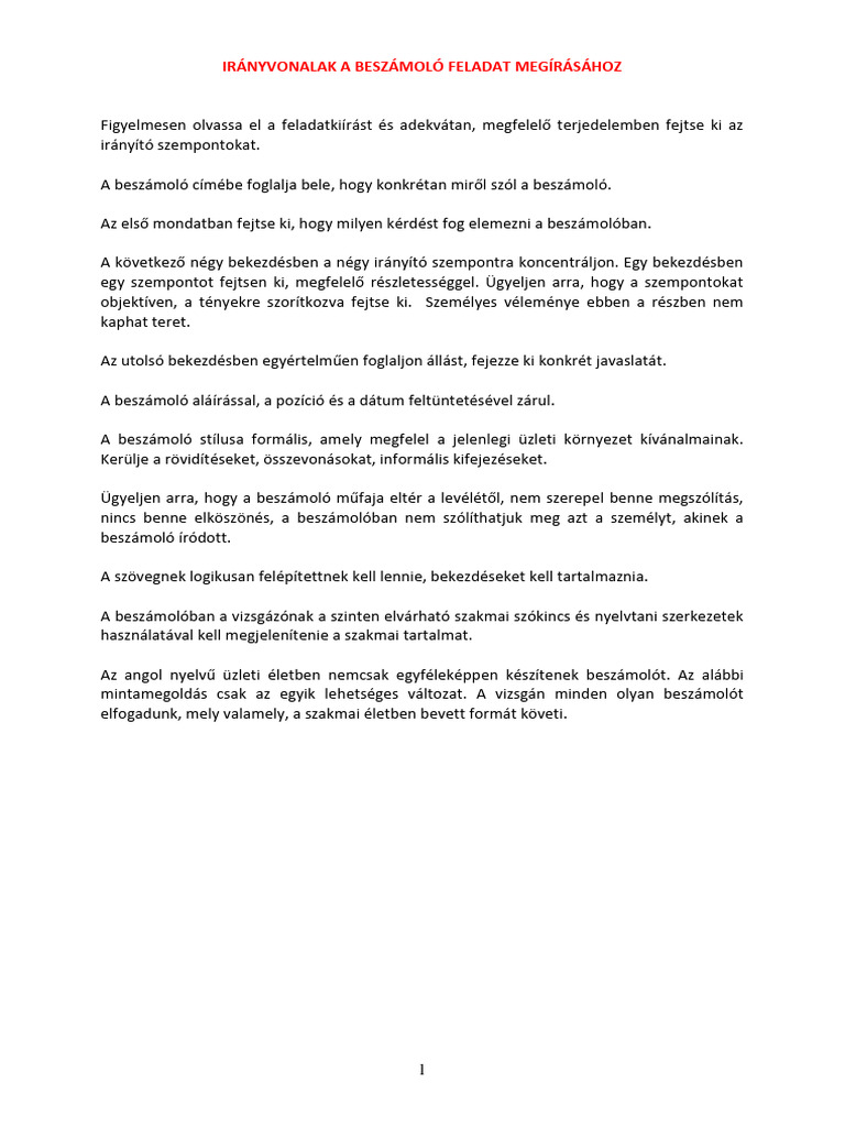 Angol Gazd b2 Uzl Minta Besz Email 1ny 2016 Nov | PDF