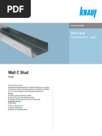 Knauf CW Profile Studs Technical Datasheet | PDF | Business