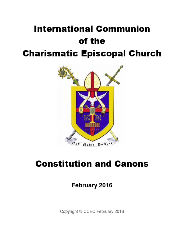 ICCEC Canons | PDF | Diocese | Christian Church