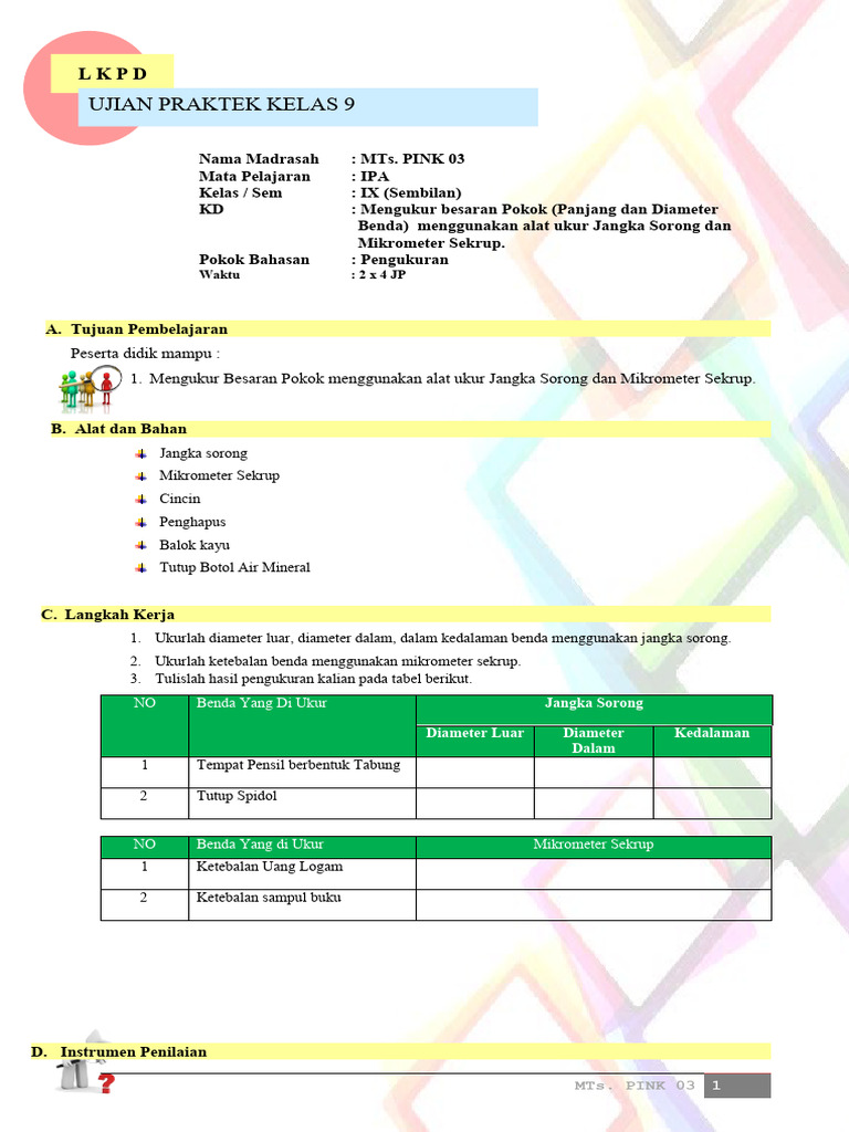 LKPD Ujian Praktek | PDF