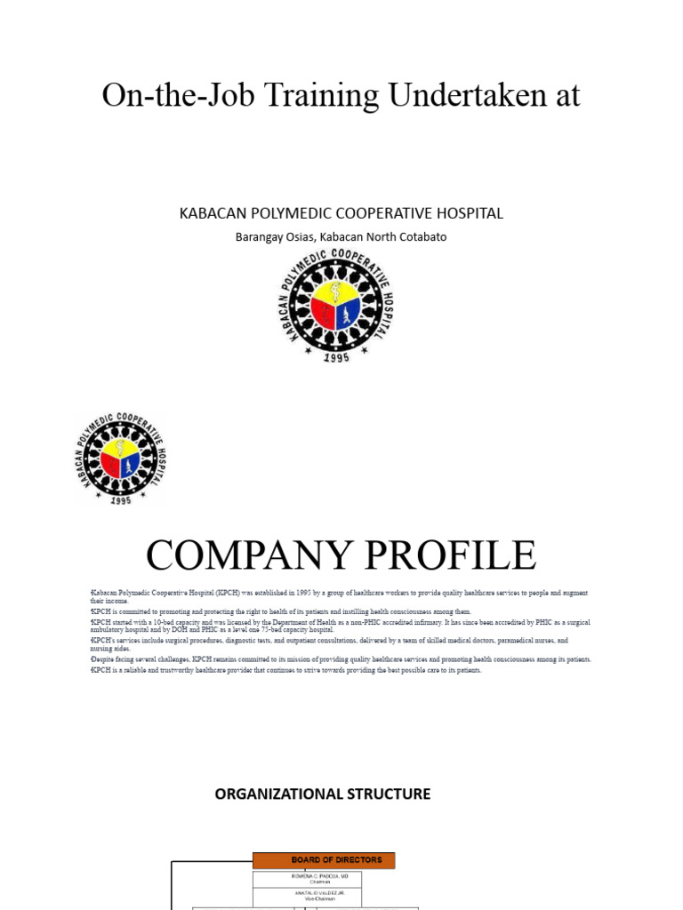 On The Job Training | PDF | Health Care | Patient