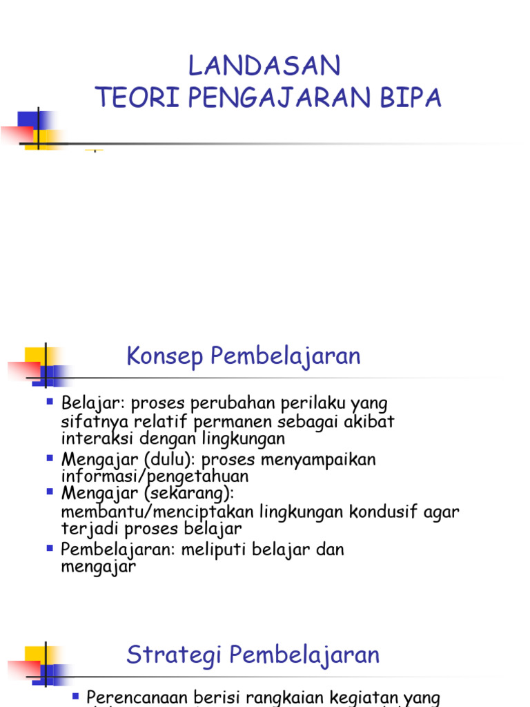Landasan Teori Bipa | PDF