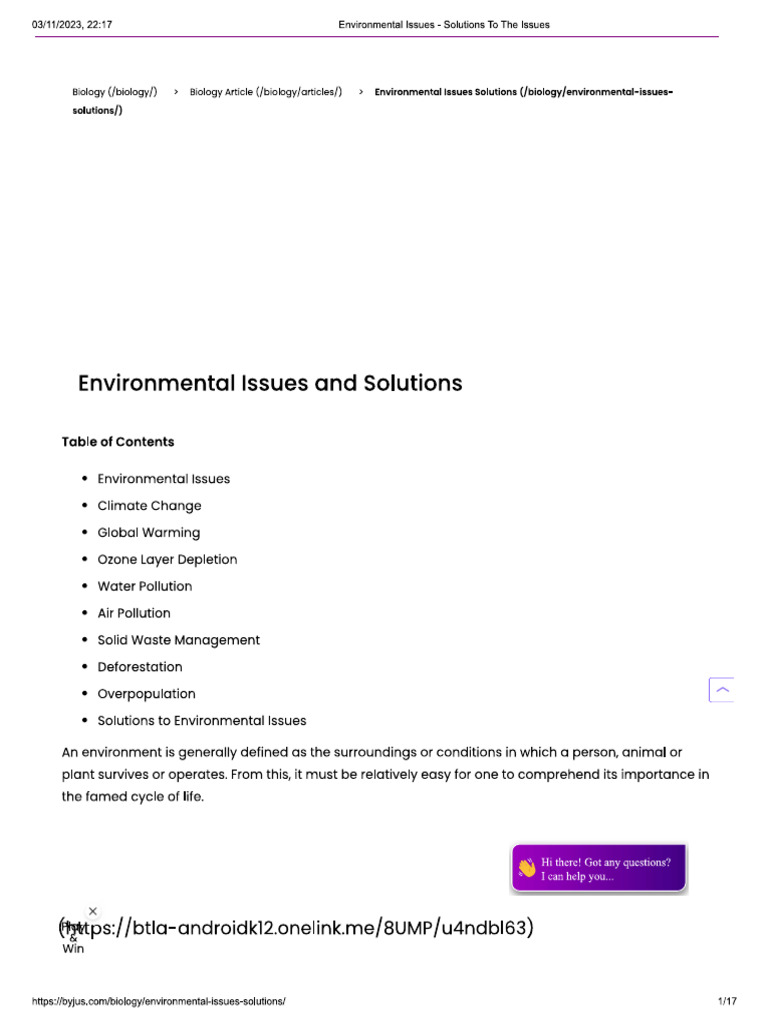 Environmental Issues | PDF