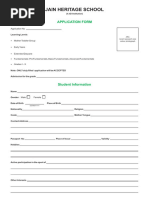 Grade 8 Application Form 2026 WHS | PDF