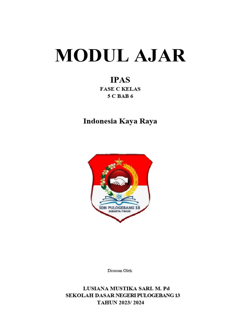 Modul Ajar IPAS Kelas 5: Indonesia Kaya | PDF