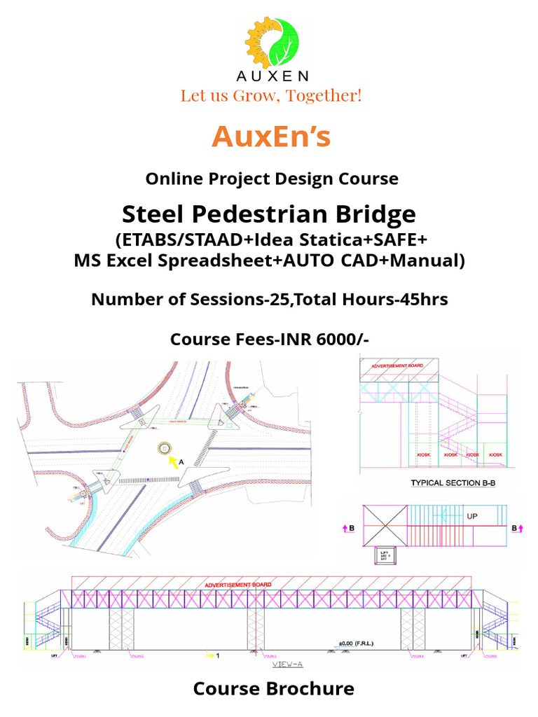AuxEn-PDC-3-Steel Pedestrian Bridge-Course Brochure | PDF | Structural ...