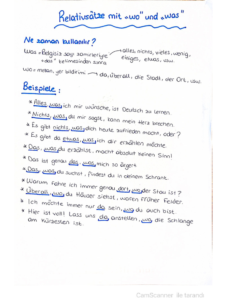 Relativsätze Mit Wo Und Was | PDF