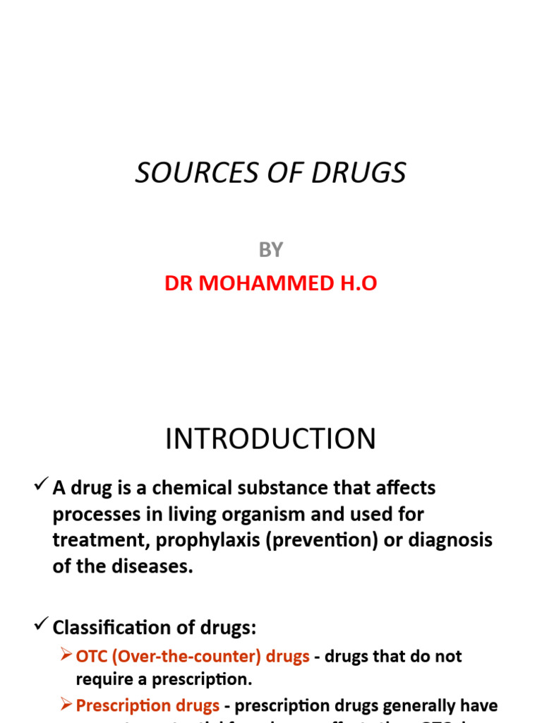 Sources of Drugs | Download Free PDF | Molecular Cloning | Drugs