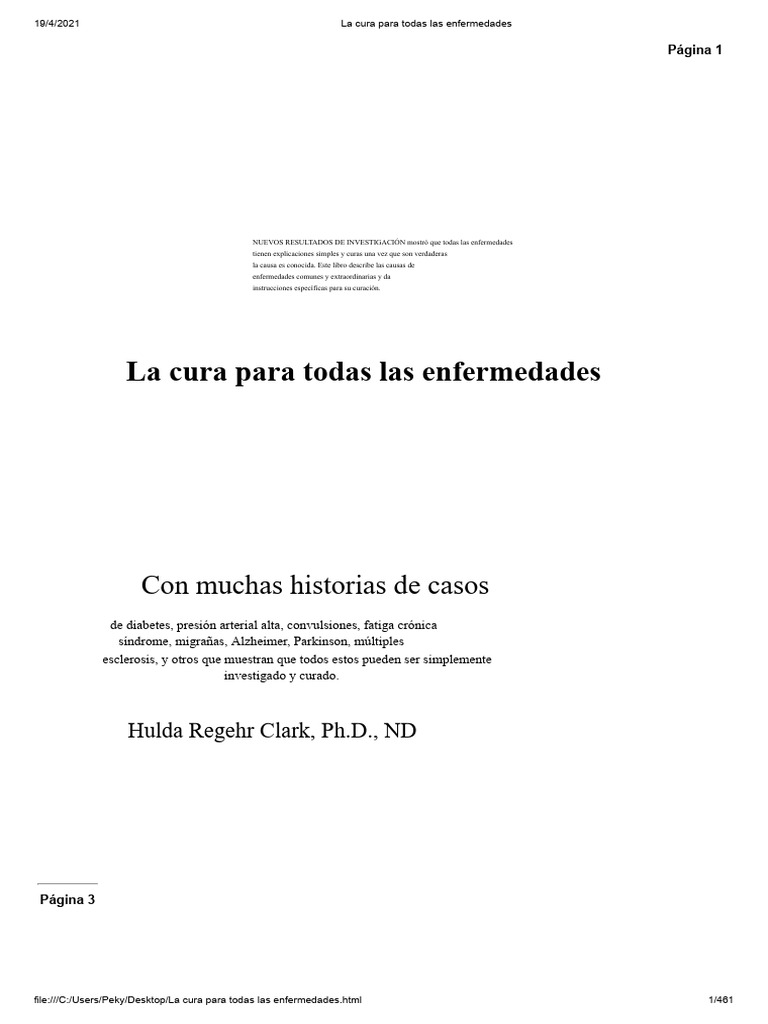 La Cura para Todas Las Enfermedades - Español | Descargar gratis PDF | Cáncer | VIH / SIDA