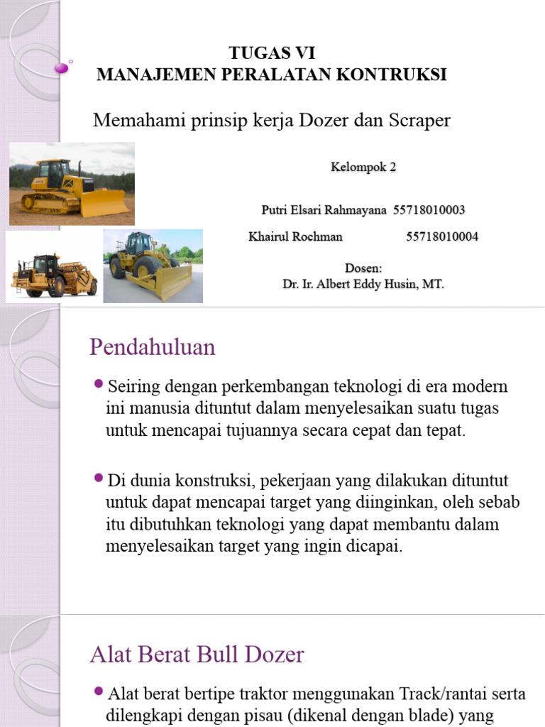 Prinsip Kerja Dozer dan Scraper Konstruksi | PDF