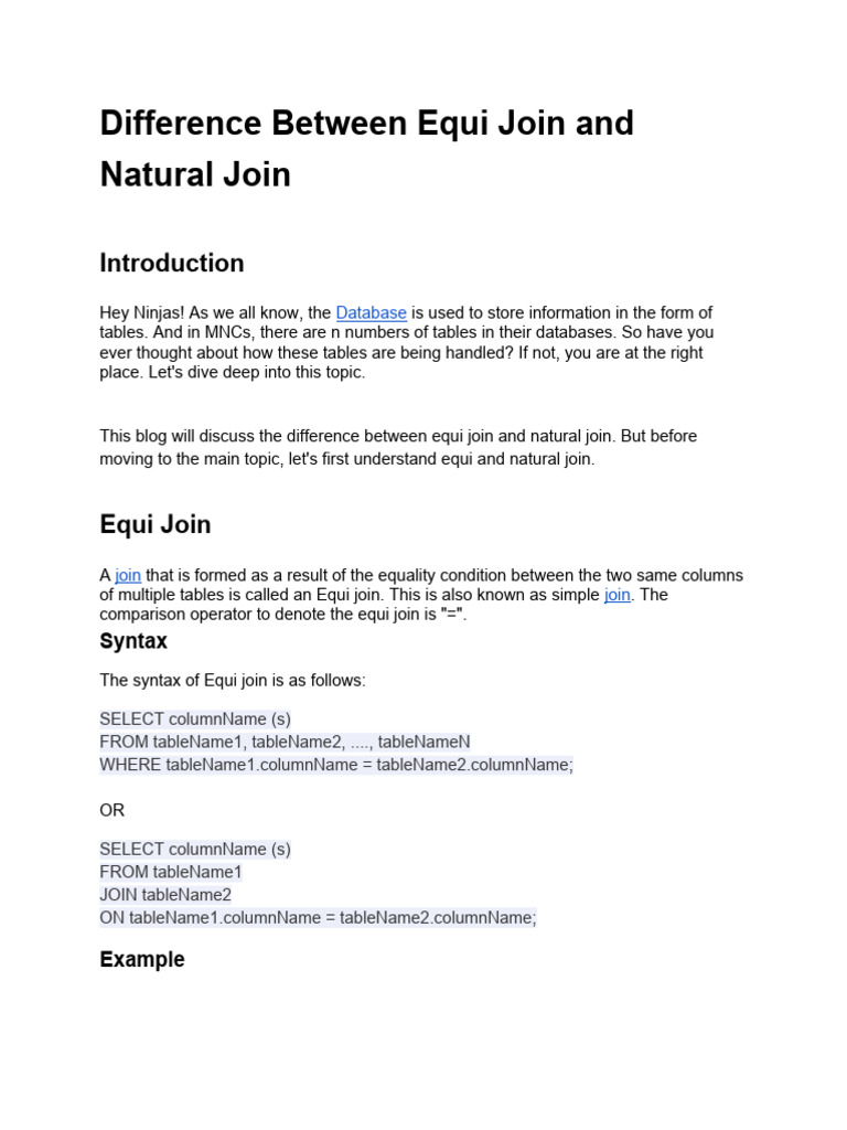Joins in Mysql | PDF | Information Retrieval | Software Engineering Joins in Mysql | PDF | Information Retrieval | Software Engineering