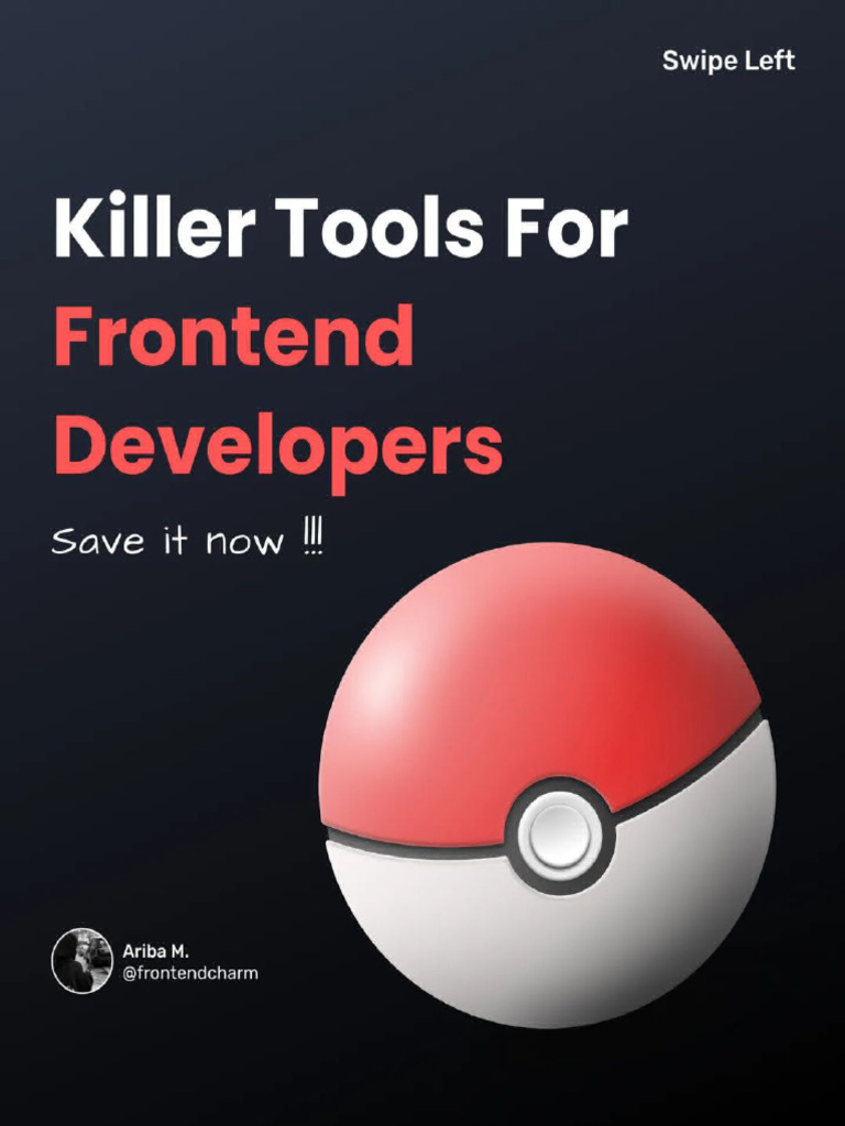 Killer Tools For Frontend Developers | PDF