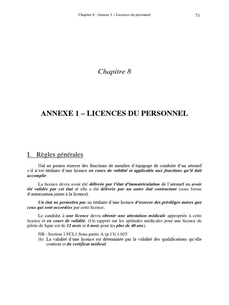 Licences du Personnel Aéronautique | PDF | Avion | Certifications ...