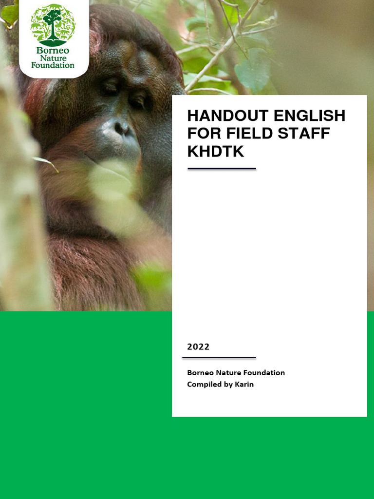 Handout English For Field Staff KHDTK 2022 | PDF | Verb | Linguistics