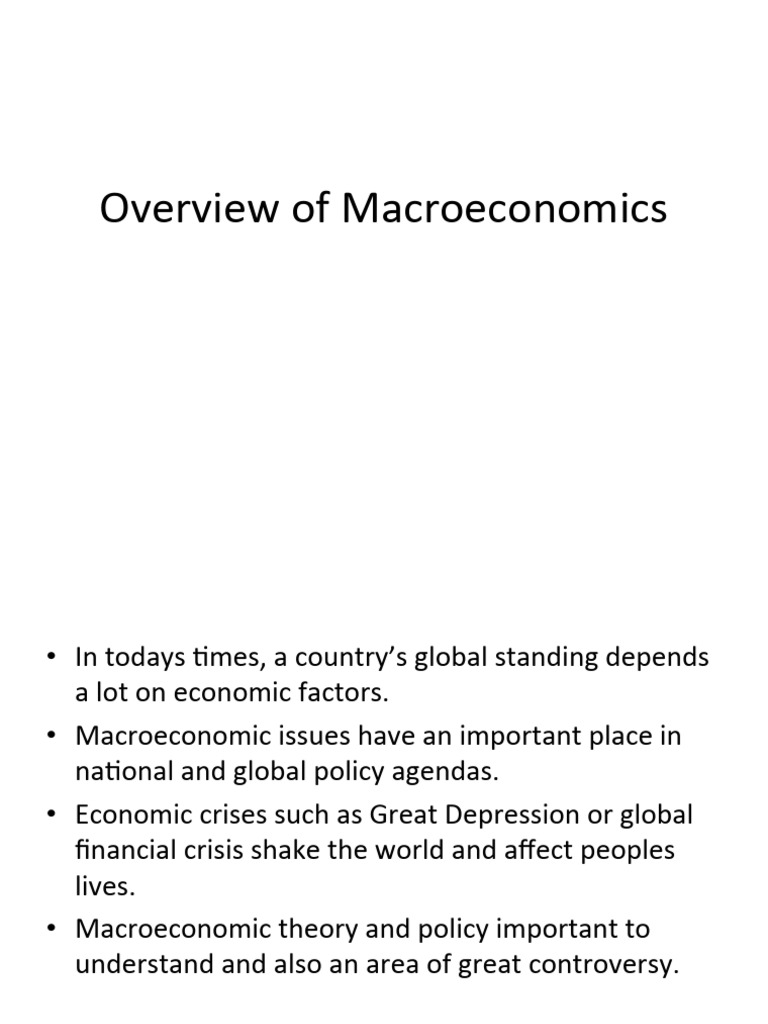 Macroe Conomics Overview | PDF | Macroeconomics | Recession