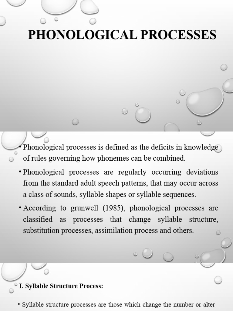 Phonological Processes Overview | PDF | Vowel | Syllable